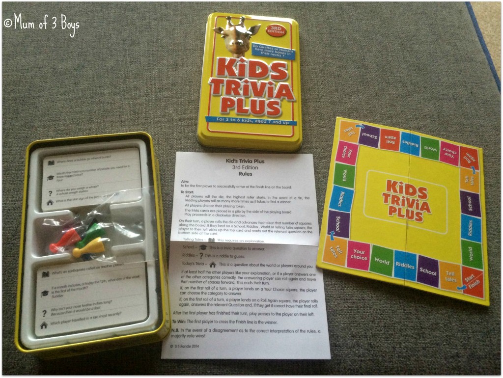 Review – Kids Trivia Plus – Mum of 3 Boys